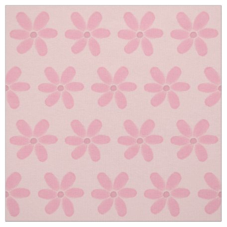 Cute Pink Daisy Flower Pattern Fabric | Zazzle