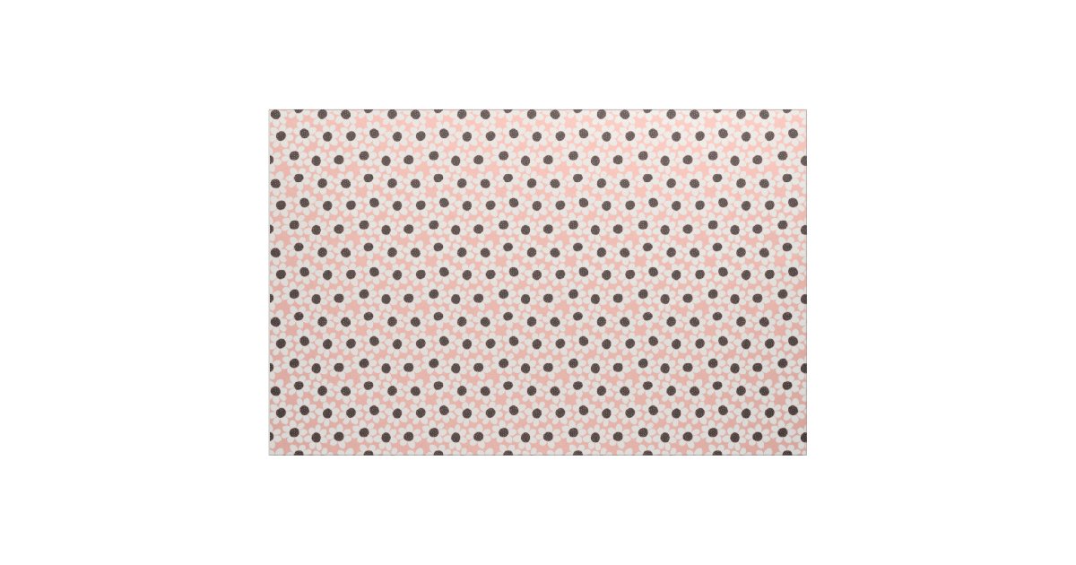 Cute Pink Daisy Flower Pattern Fabric | Zazzle