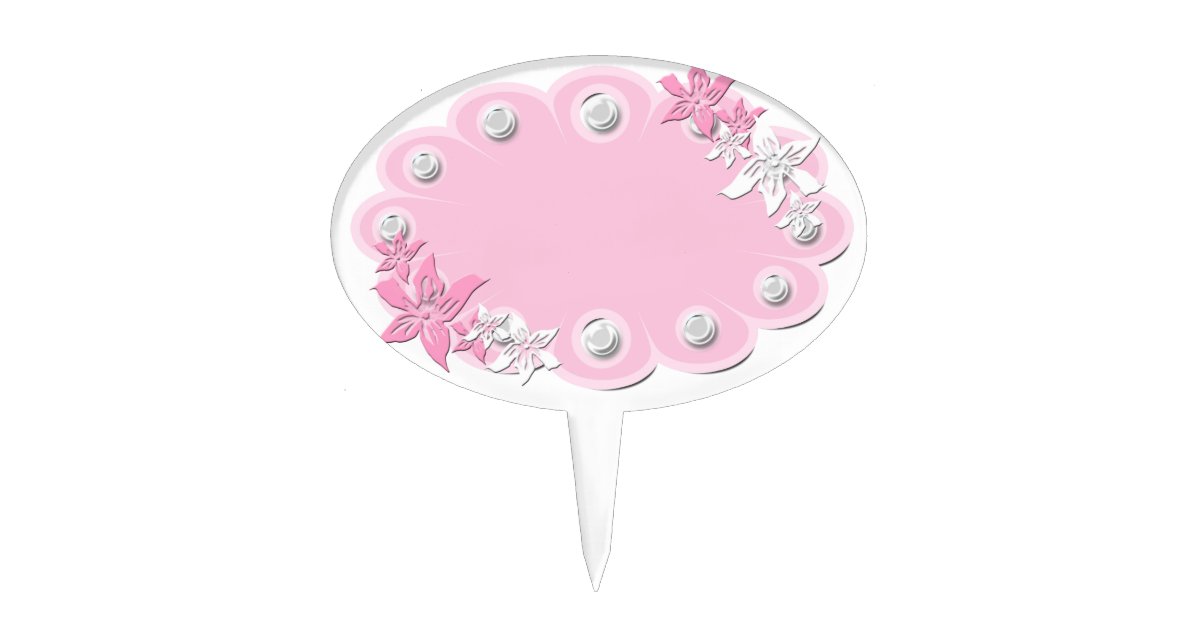 Cute pink decoration cake topper | Zazzle