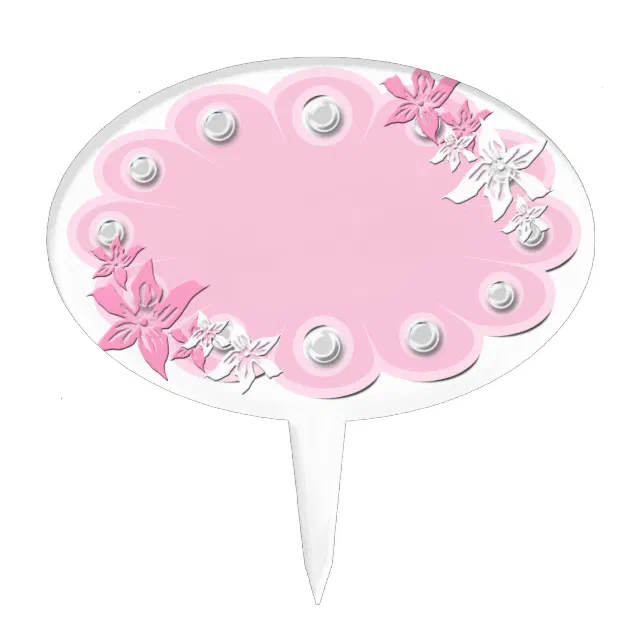 Cute pink decoration cake topper | Zazzle