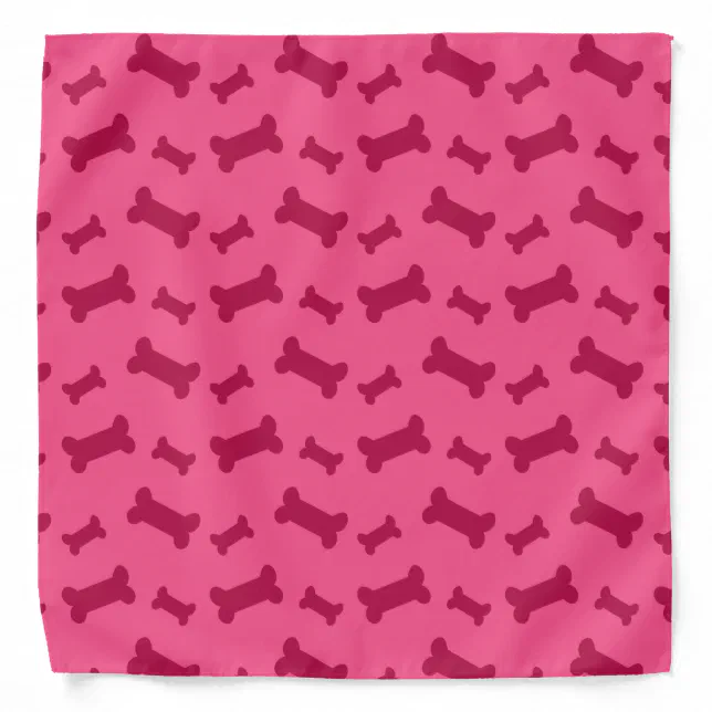 Cute pink dog bones pattern bandana | Zazzle
