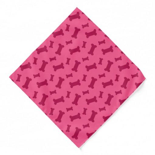 Cute pink dog bones pattern bandana | Zazzle