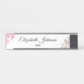 cute pink flowers/floral Dr PhD graduate any title Desk Name Plate | Zazzle