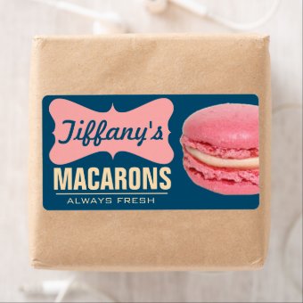 Cute Pink French Macarons | Homemade Macarons Label | Zazzle