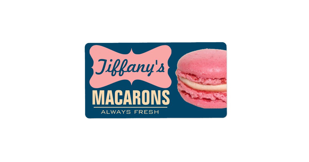 Cute Pink French Macarons | Homemade Macarons Label | Zazzle