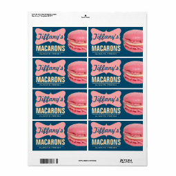 Cute Pink French Macarons | Homemade Macarons Label | Zazzle