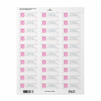 Cute Pink Frosted Donut and Sprinkles Label | Zazzle