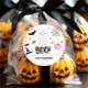Cute Pink Ghost Pumpkin Halloween Treat Bag Classic Round Sticker | Zazzle