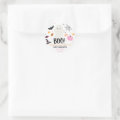 Cute Pink Ghost Pumpkin Halloween Treat Bag Classic Round Sticker | Zazzle