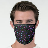 Cute Pink Green Blue Purple Stars Face Mask | Zazzle