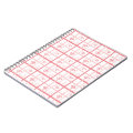 Cute Pink Heart Grid Pattern Notebook | Zazzle