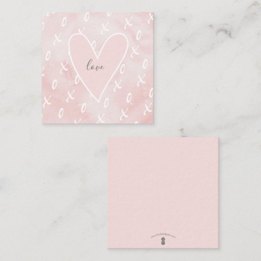 Cute Pink Heart Valentines Day Note Card | Zazzle