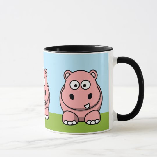 Cute Pink Hippo Mug | Zazzle.com