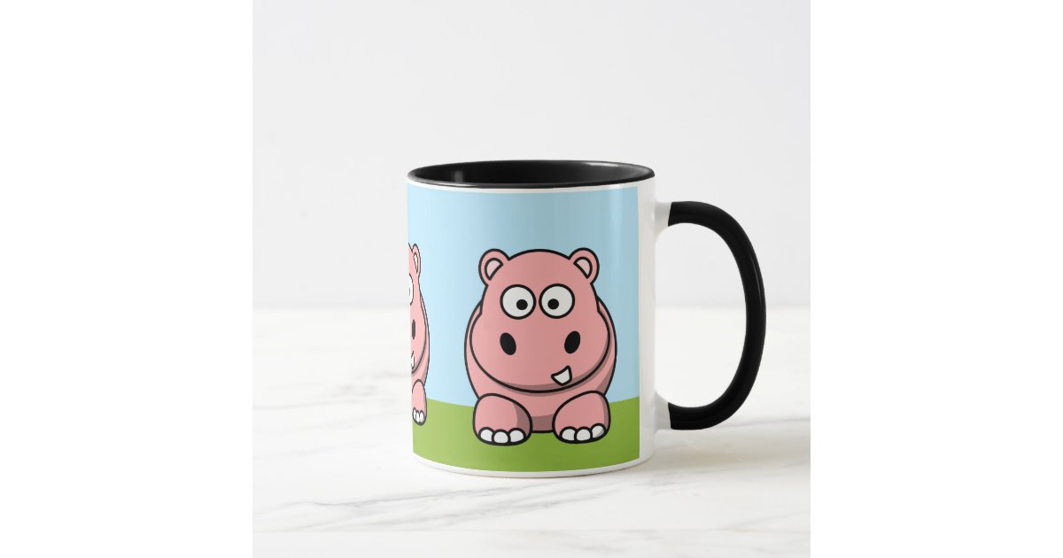 Cute Pink Hippo Mug | Zazzle
