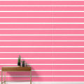 Cute Pink Horizontal Striped Pattern Wallpaper | Zazzle