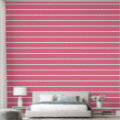 Cute Pink Horizontal Striped Pattern Wallpaper | Zazzle