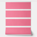Cute Pink Horizontal Striped Pattern Wallpaper | Zazzle