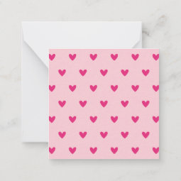 Cute Pink Kids Valentine Note Card | Zazzle