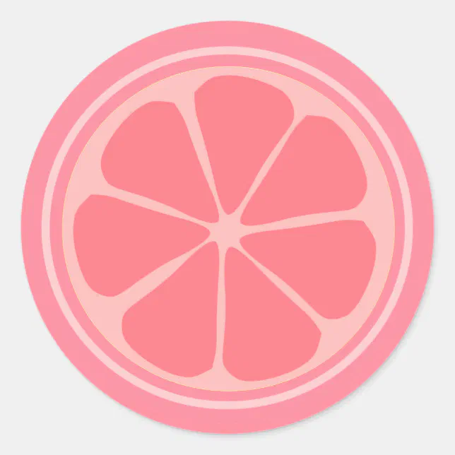 Cute Pink Lemon Classic Round Sticker | Zazzle