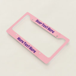 Cute Pink License Plate Frame | Zazzle