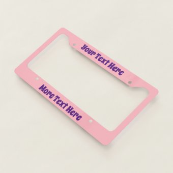 Cute Pink License Plate Frame | Zazzle