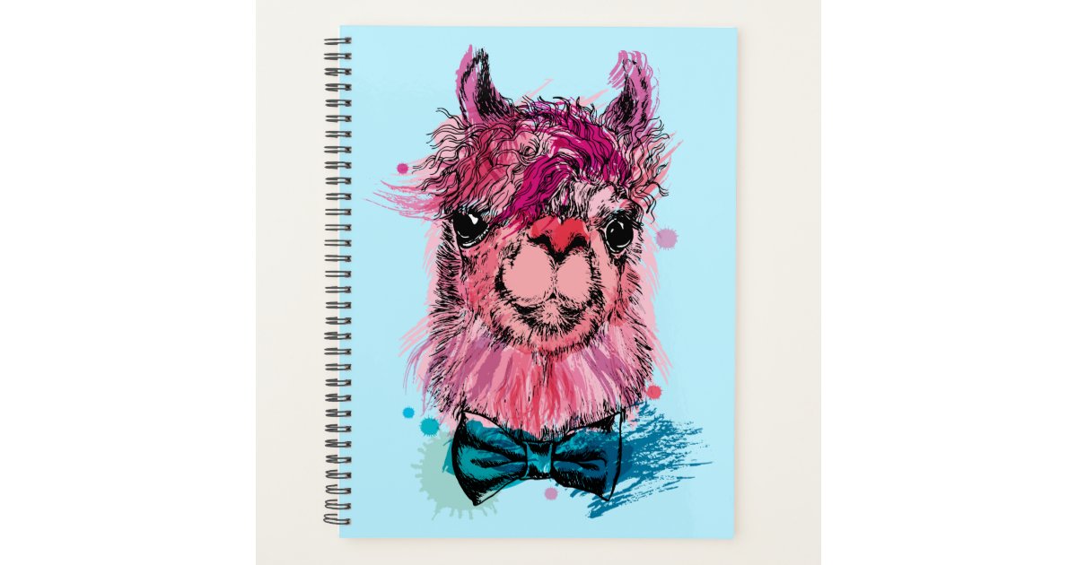 Cute Pink Llama Planner | Zazzle