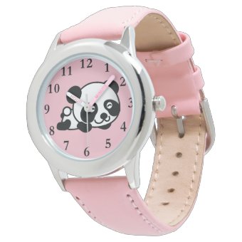 Cute Pink Panda Girl Watch | Zazzle