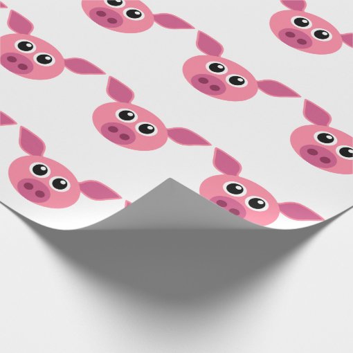 CUTE PINK PIG PATTERN WRAPPING PAPER | Zazzle