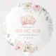 Cute Pink Princess Crown Tiara Floral Birthday Balloon | Zazzle