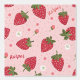 Cute Pink & Red Strawberry Personalized Girl Name Wallpaper | Zazzle