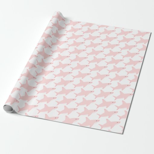 Cute Pink Shark Wrapping Paper | Zazzle