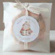 Cute Pink Snowman Personalized Merry Christmas Classic Round Sticker ...