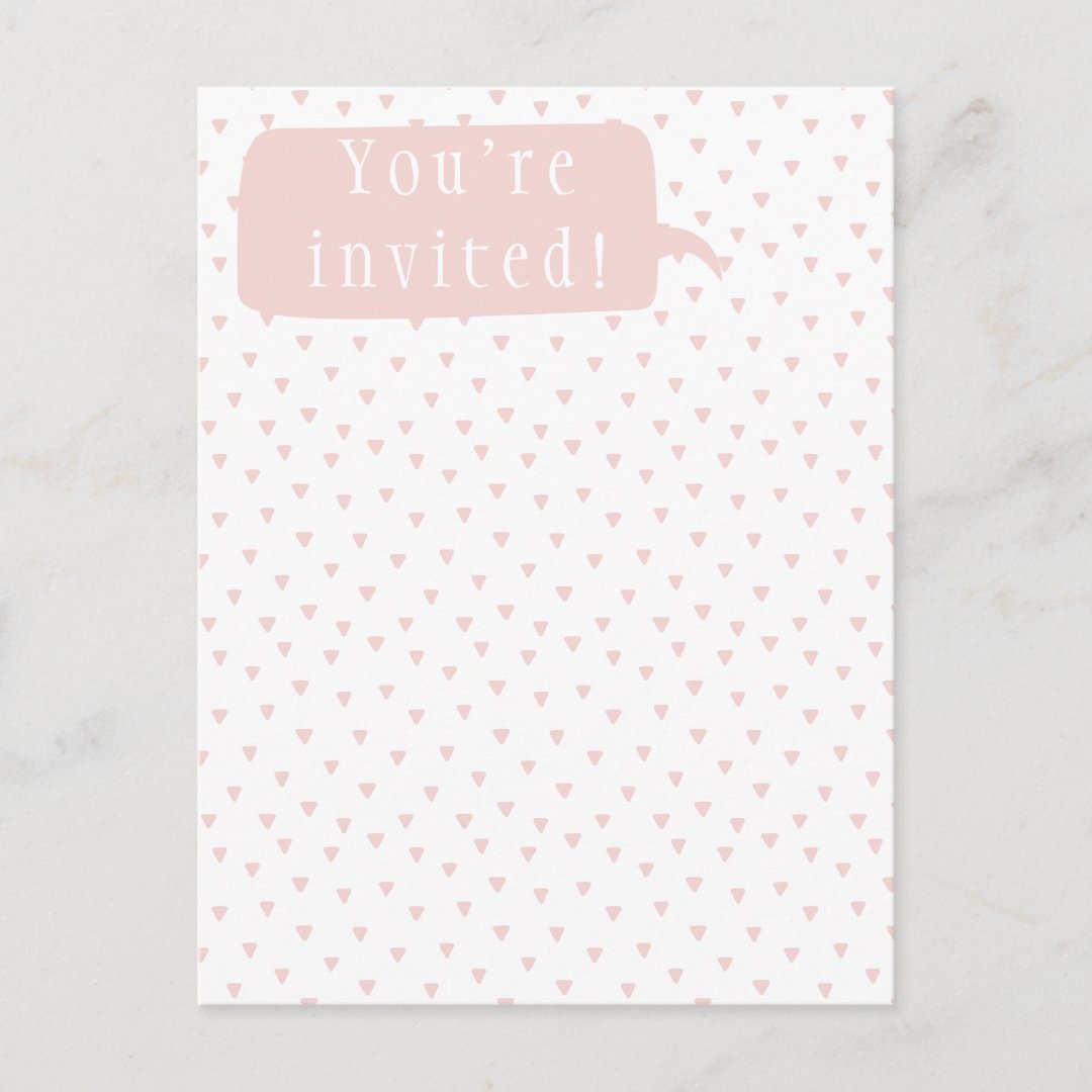 Cute Pink Sprinkles Birthday Invitation Postcard | Zazzle