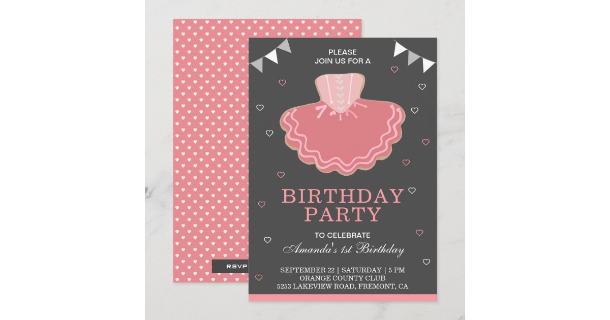 Cute Pink Tutu Ballerina Birthday Party Invitation | Zazzle