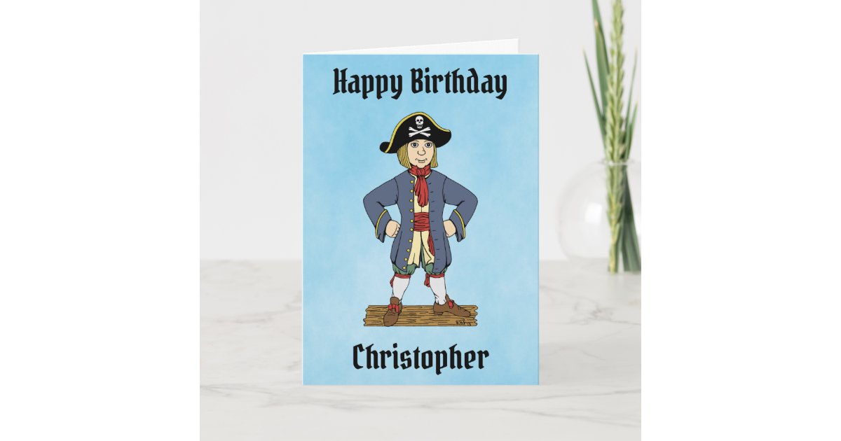Cute Pirate Lad Birthday Card | Zazzle