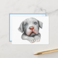 Cute Pit Bull Pittie Puppy Dog Love Hello Pitbull Postcard | Zazzle