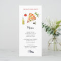 Cute Pizza Party Menu Card | Zazzle