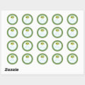 Cute Plaid Avocado Blue Baby Shower Classic Round Sticker | Zazzle