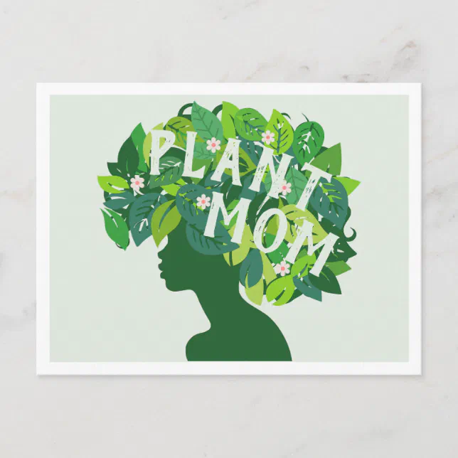 Cute Plant Mom Plant Lover Postcard | Zazzle