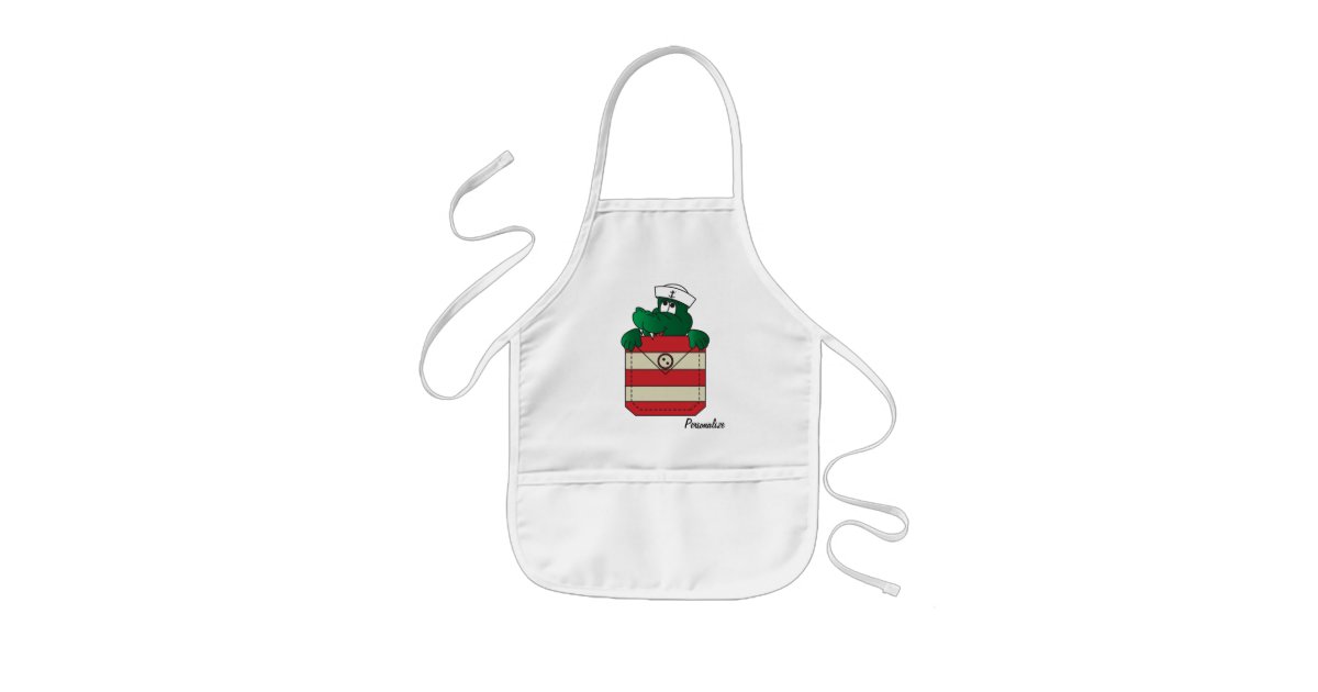 Cute Pocket Gator | Alligator Kids' Apron | Zazzle