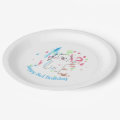 Cute Polar Bear Art Birthday Party Paper Plate | Zazzle