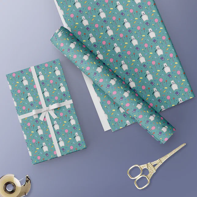 Cute Polar Bear Birthday Party Wrapping Paper | Zazzle