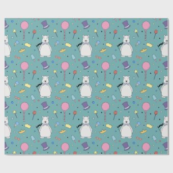 Cute Polar Bear Birthday Party Wrapping Paper | Zazzle