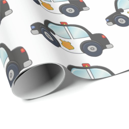 Cute Police Car Pattern Wrapping Paper | Zazzle