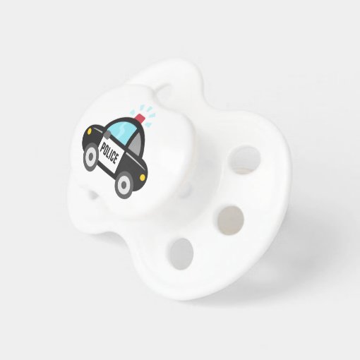 Cute Police Car with Siren Pacifier | Zazzle
