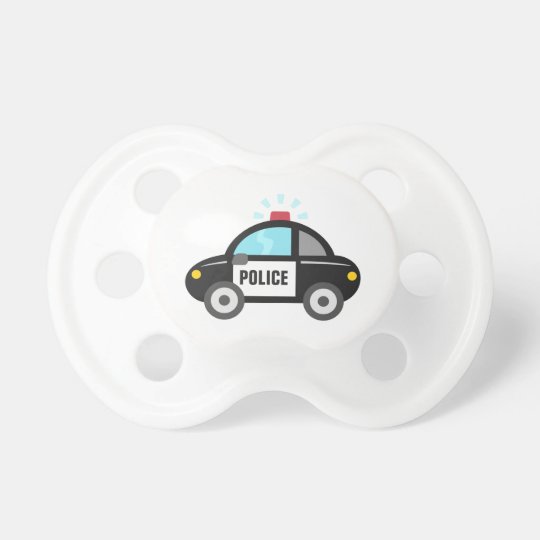 Cute Police Car with Siren Pacifier | Zazzle.com