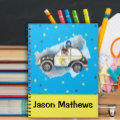 Cute Police Dog in Car Notebook | Zazzle