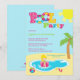 Cute pool party girls birthday party invitation | Zazzle