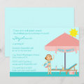 Cute pool party girl's birthday party invitation | Zazzle