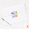 Cute pool party girls birthday party stickers | Zazzle